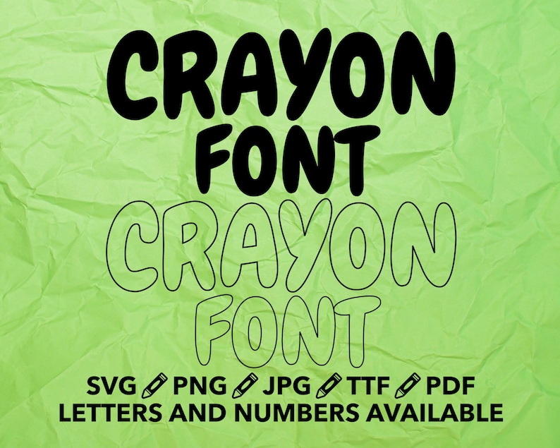 Crayon Font SVG, Crayon Font TTF, Crayon Alphabet Svg, Png, Jpg, Ttf ...