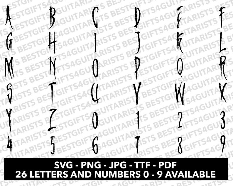 Thin Horror Curse Font SVG, Horror Font, Distressed Letters Svg, Png ...