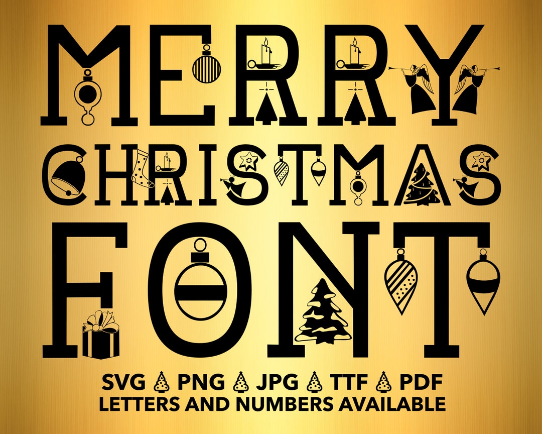 Merry Christmas Font SVG, Merry Christmas Font PNG, Merry Christmas ...