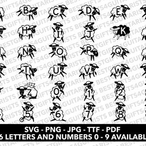 Sheep Font SVG, Sheep Font for Canva, Sheep Font SVG, PNG, Jpg, Ttf ...