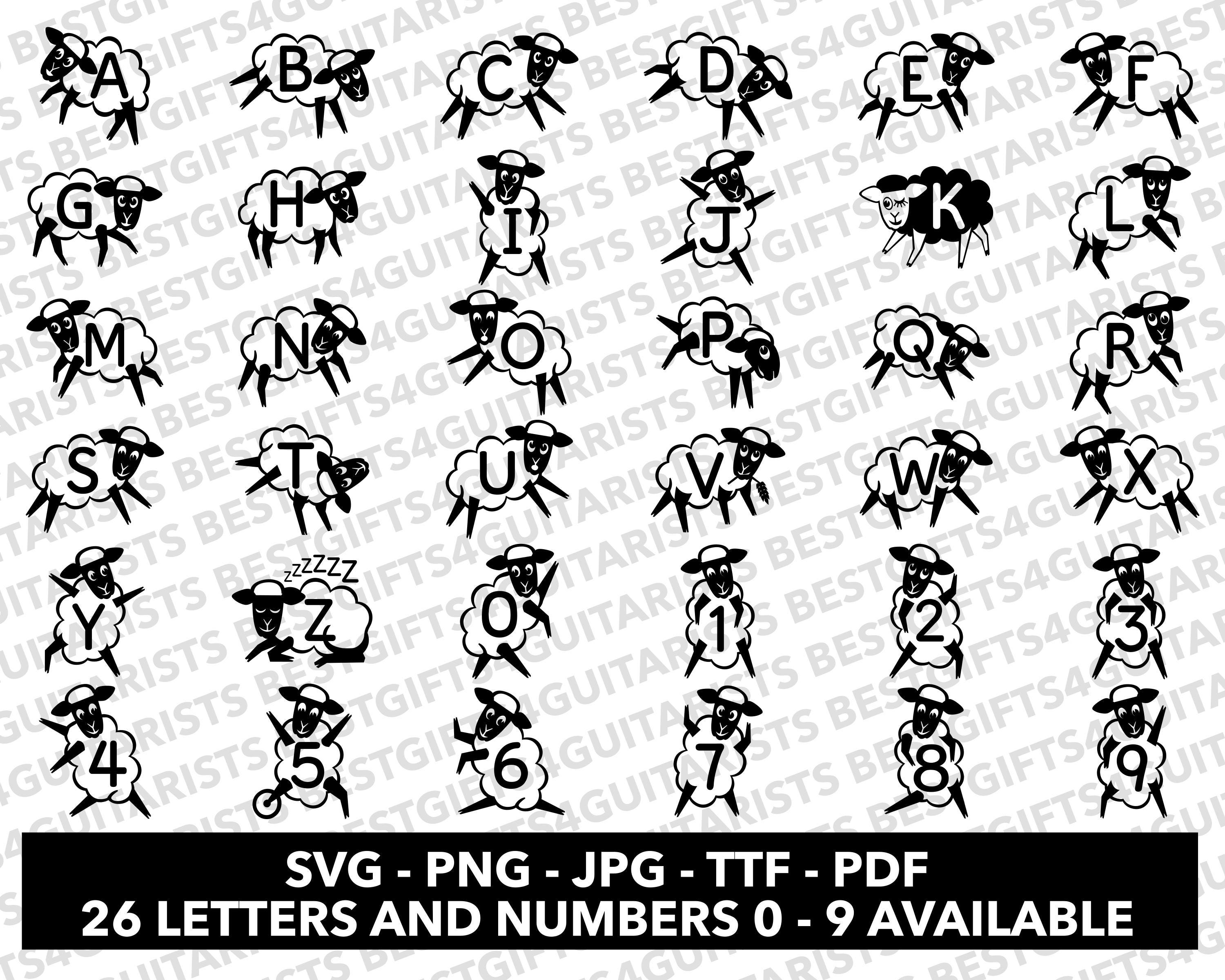 Sheep Font SVG, Sheep Font for Canva, Sheep Font SVG, PNG, Jpg, Ttf ...