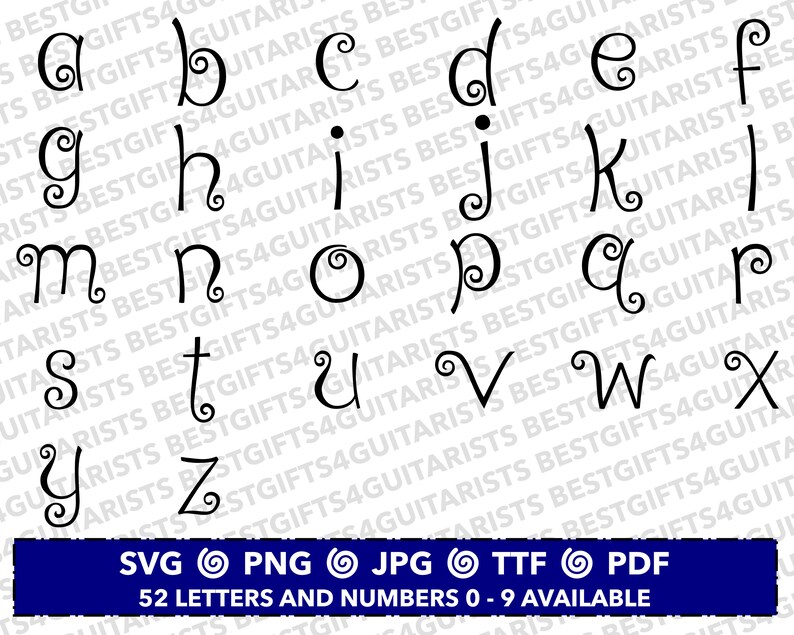 Curly Curlz Font SVG, Curly Font TTF, Curly Curlz Letters Svg, Png, Jpg ...