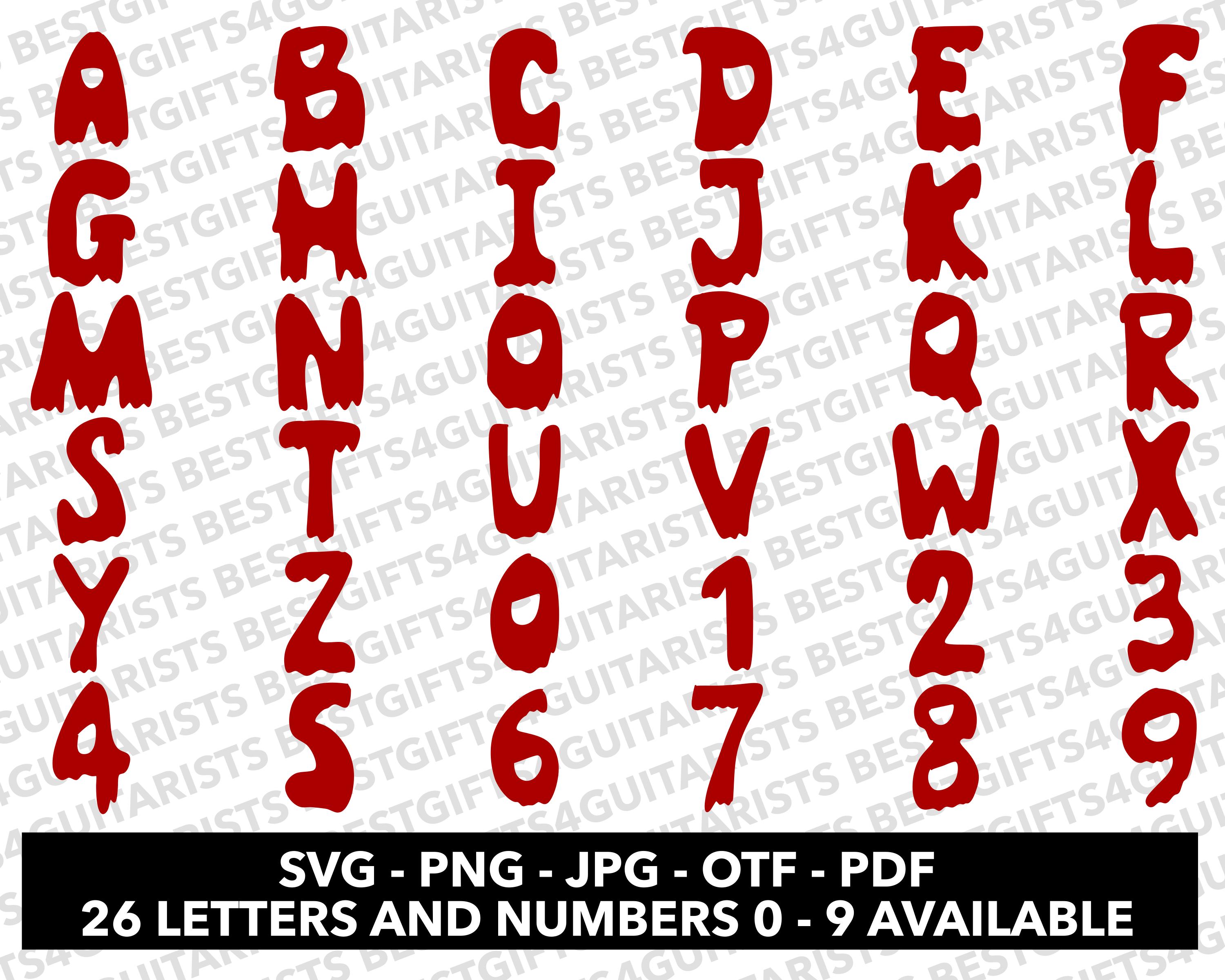 Best Horror Font SVG, Horror Font for Canva, Horror Font for Cricut Svg ...