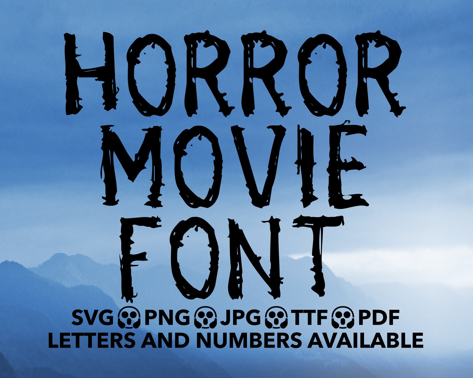 Horror Movie Font SVG, Horror Font for Cricut, Horror Font SVG, PNG ...
