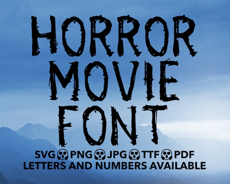 Horror Movie Font SVG, Horror Font for Cricut, Horror Font SVG, PNG ...