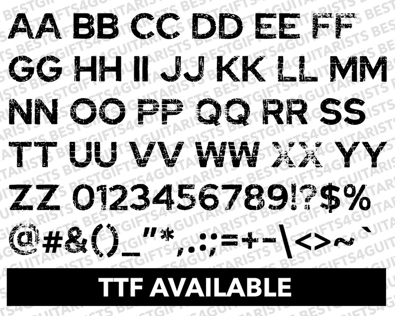 Worn Font SVG, Distressed Letters, Distressed Numbers SVG, PNG, Jpg ...