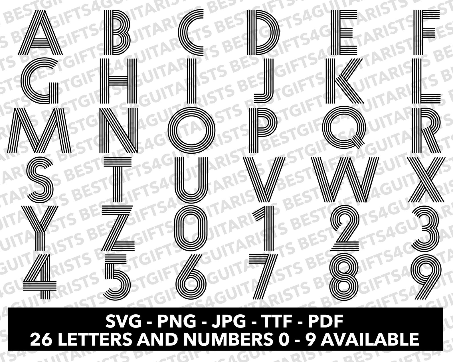 123 Line Font SVG, Line Font for Cricut, Line Font SVG, PNG, Jpg, Ttf ...