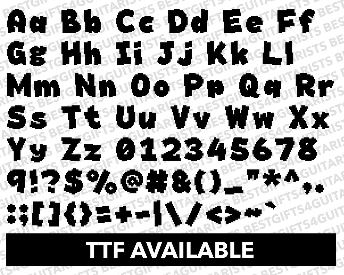 Gamer Font SVG, Pixel Font for Cricut, Pixel Font SVG, PNG, Jpg, Ttf ...