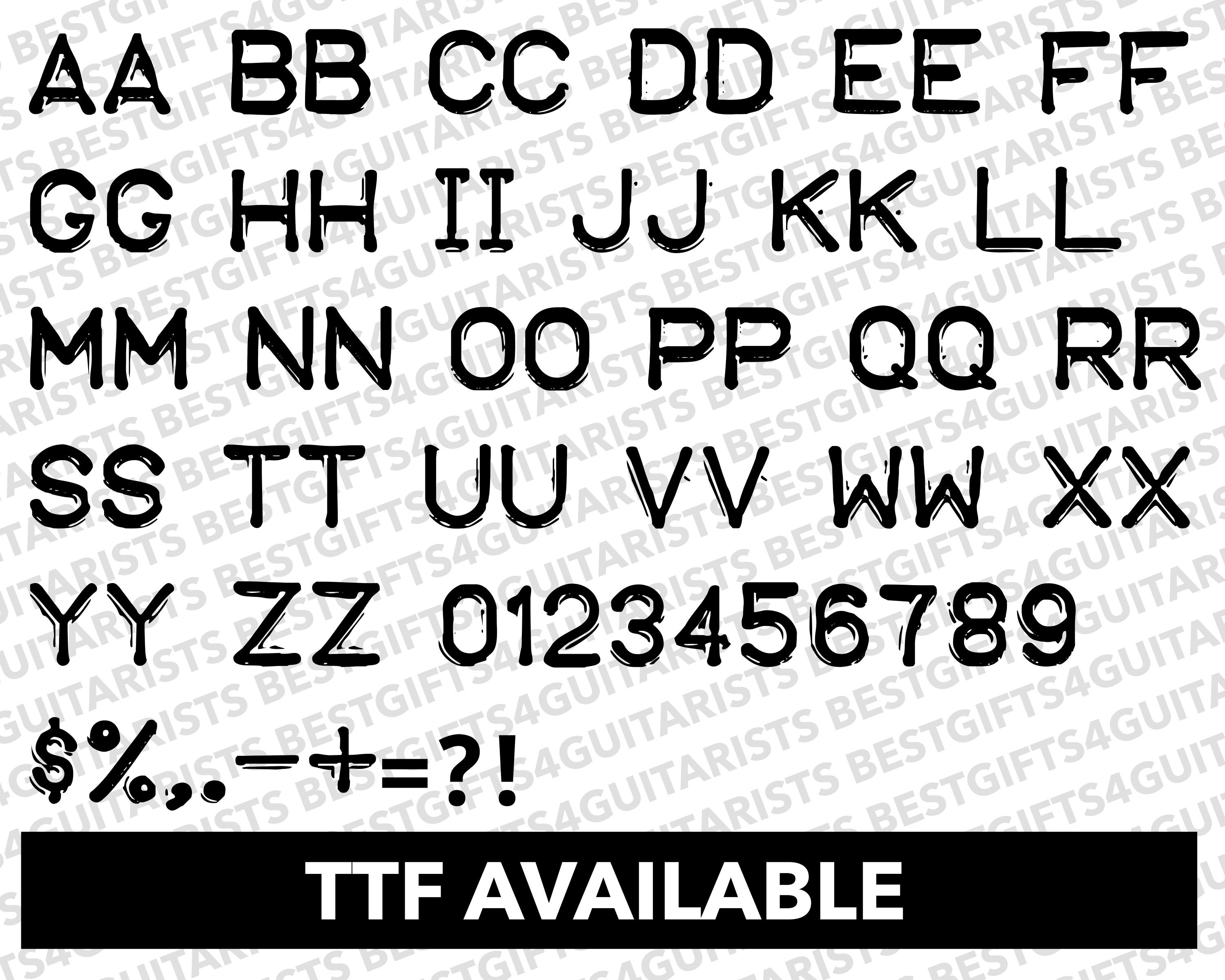 Distressed Embossed Font SVG, Distressed Font TTF, Distressed Svg, Png ...