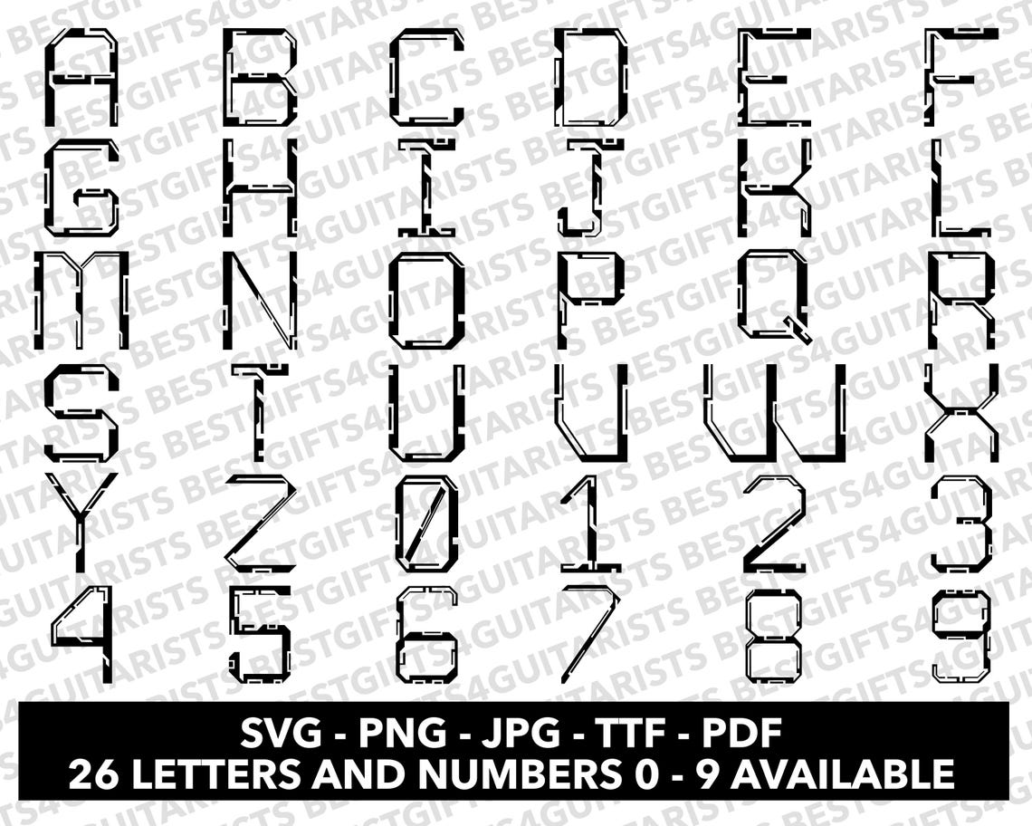 Circuit Font SVG, Black Circuit Letters PNG, Black Circuit Numbers ...