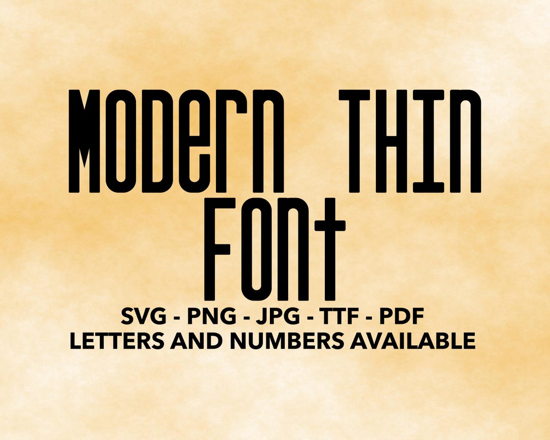 Modern Thin Font SVG, Modern Font for Canva, Modern Font SVG, PNG, Jpg ...