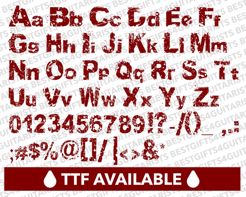 Bloody Distressed Font SVG, Blood Font Cricut File, Blood Font Svg, Png ...