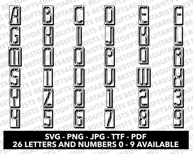 Metal Plate Font SVG, Distressed Font TTF, Distressed Letters SVG, Png ...