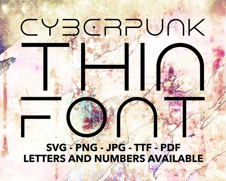 Cyberpunk Thin Font SVG, Cyberpunk Font for Cricut, Cyberpunk Font SVG ...