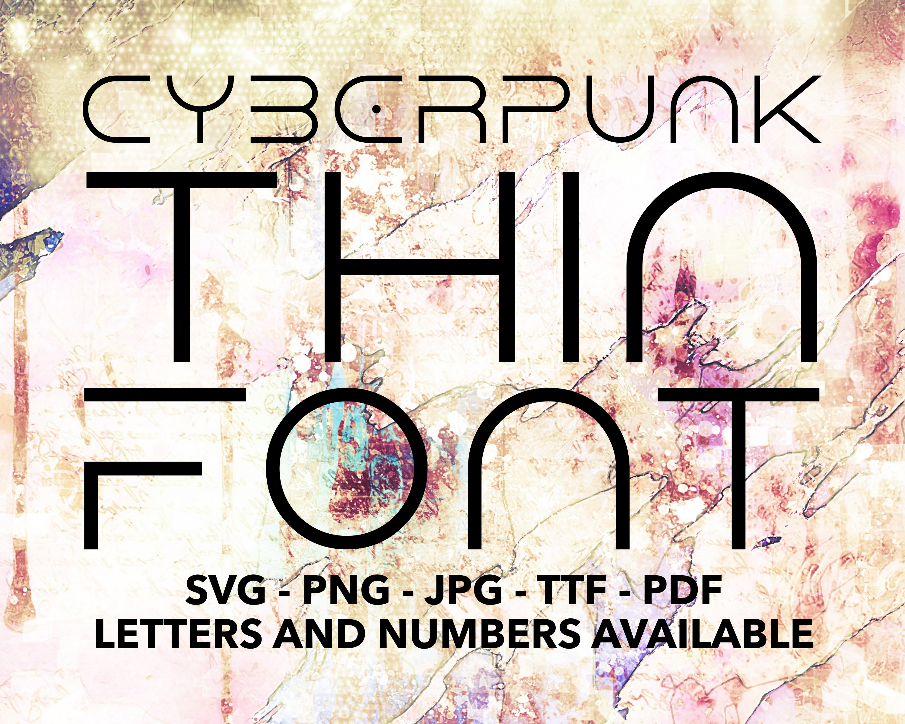 Cyberpunk Thin Font SVG, Cyberpunk Font for Cricut, Cyberpunk Font SVG ...