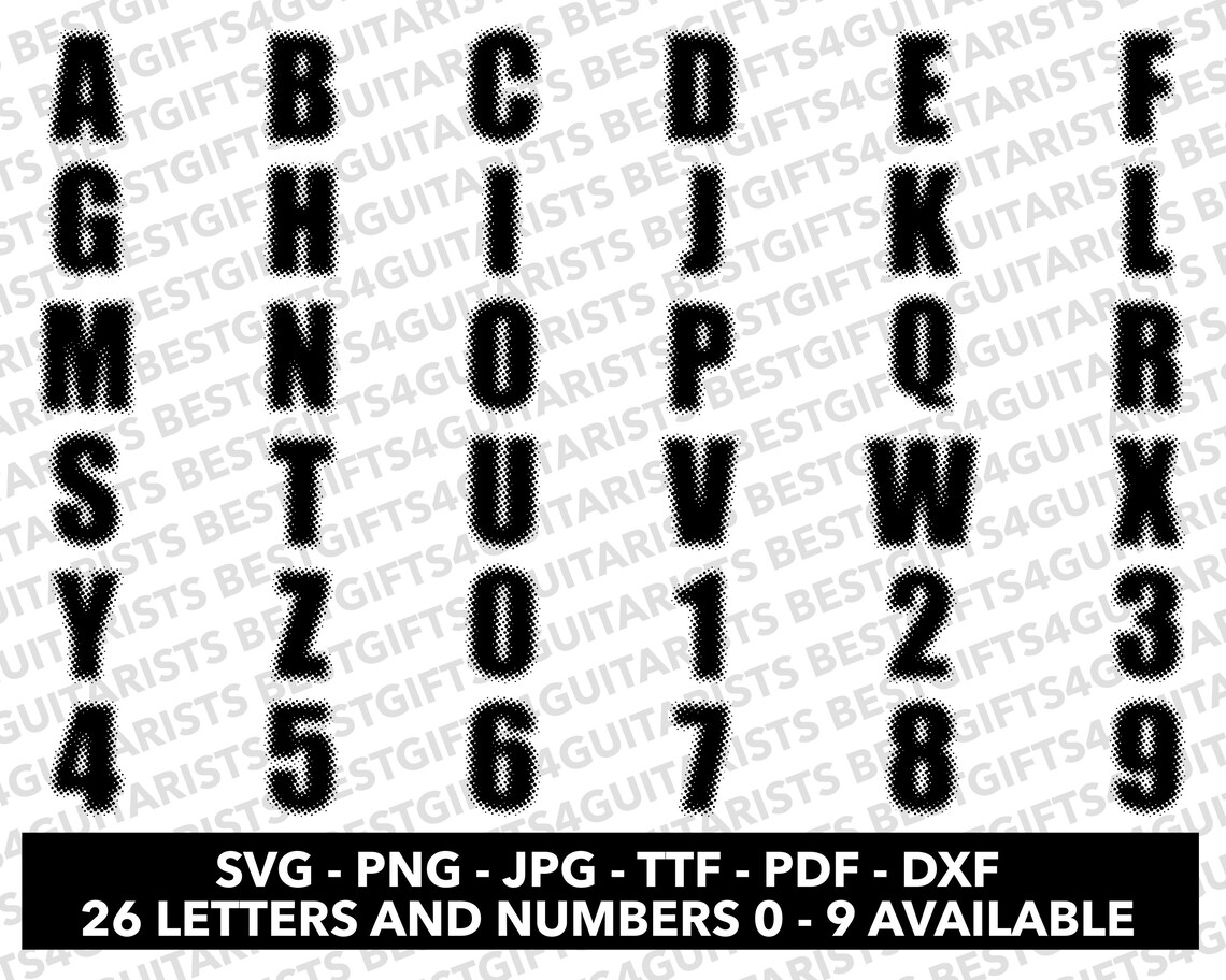 Distressed Blur Font SVG, Distressed Font, Distressed Blur Letters Svg ...