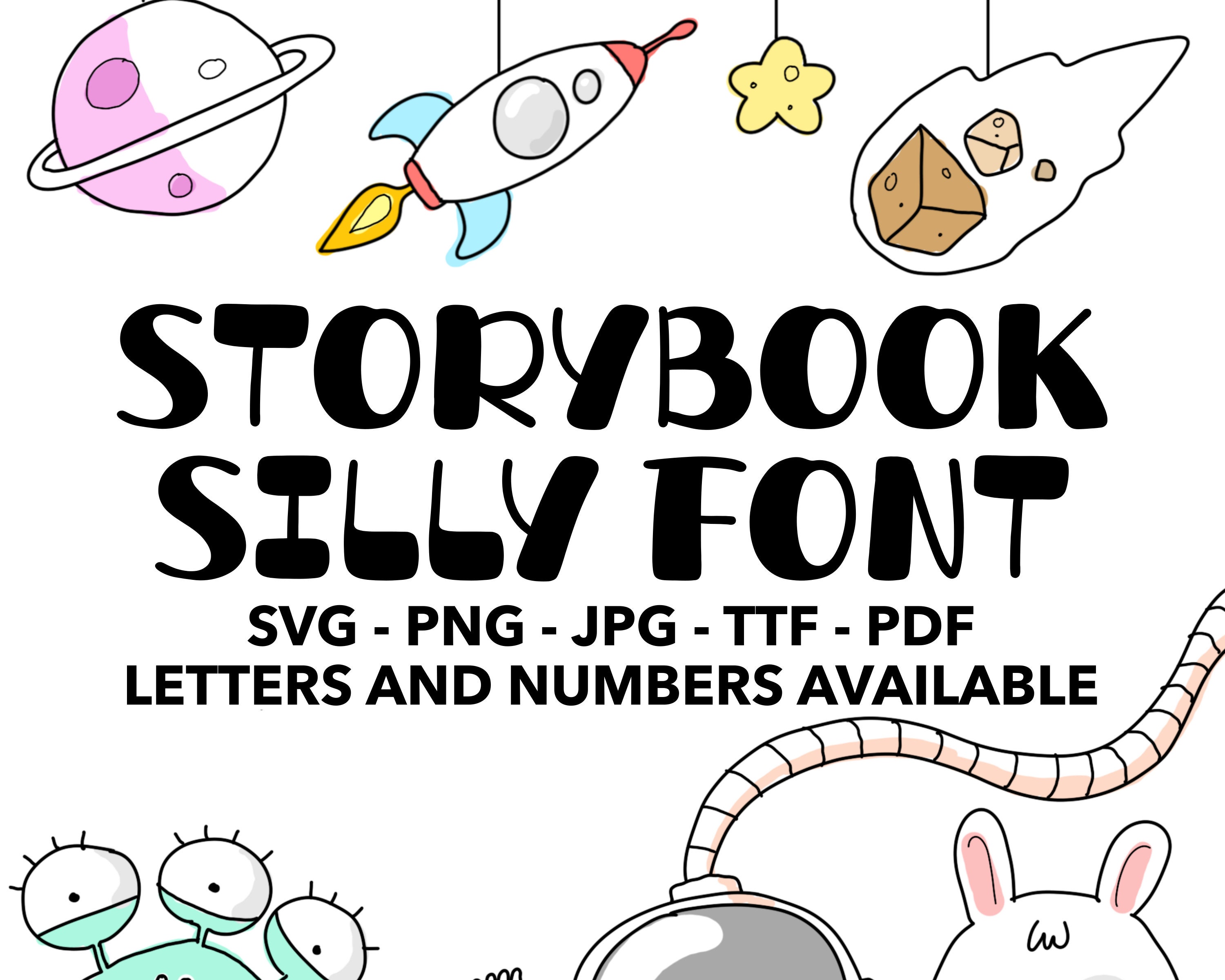 Storybook Silly Font SVG, Storybook Font for Cricut, Storybook Font SVG ...