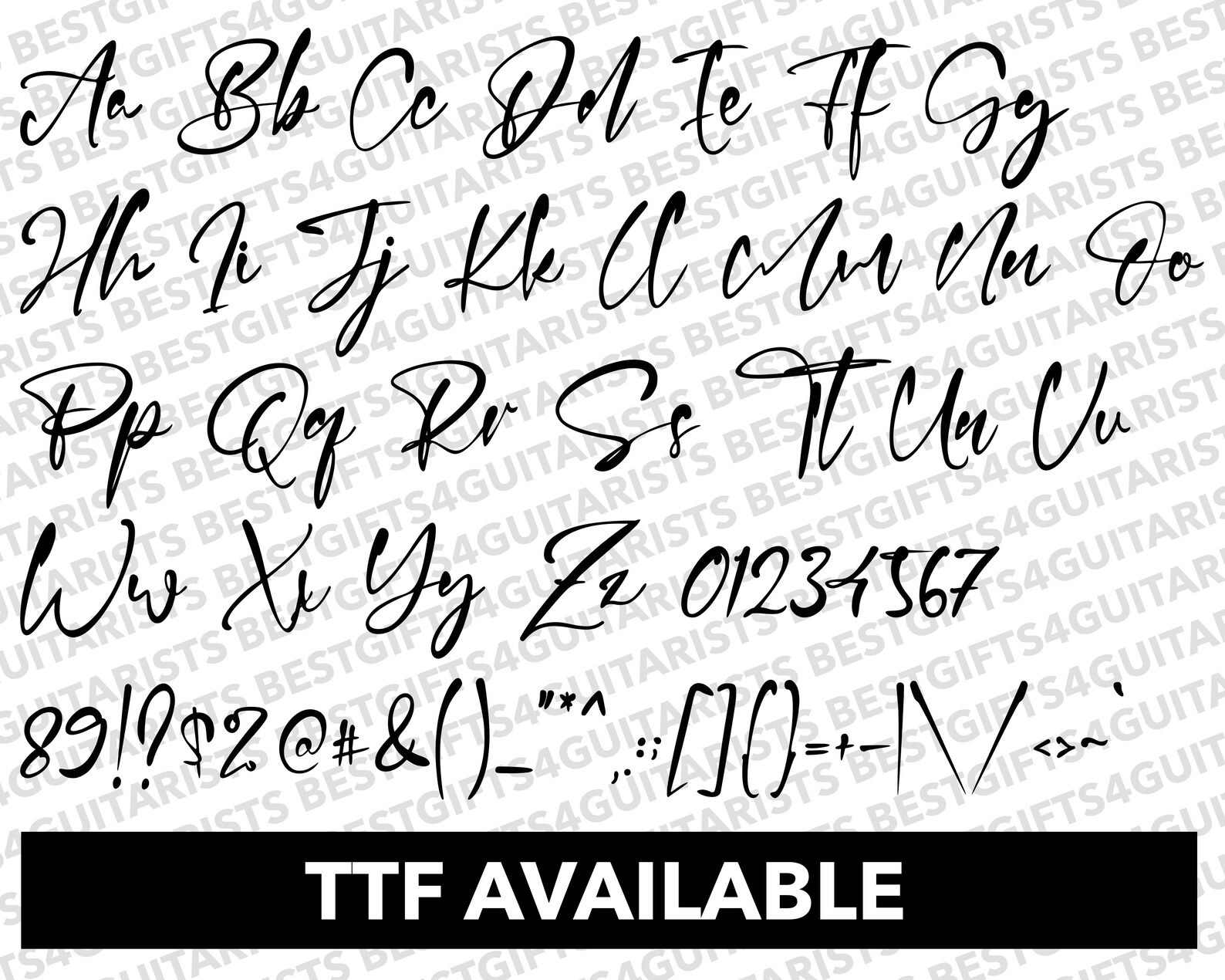 Calligraphy Invite Font SVG, Calligraphy Letters, Wedding Numbers ...