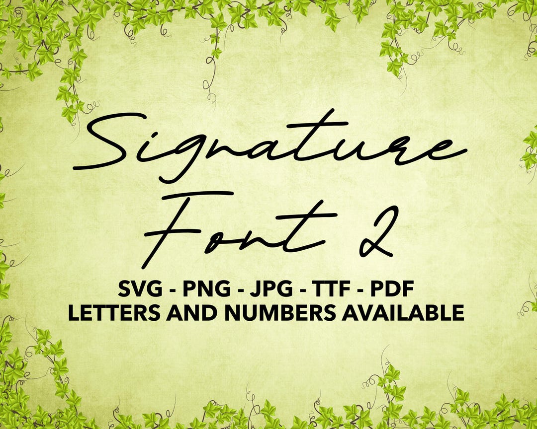 Signature Font 2 SVG, Signature Font for Canva, Brittany Font Svg, Png ...