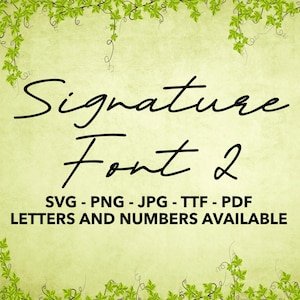 Signature Font 2 SVG, Signature Font for Canva, Brittany Font Svg, Png ...