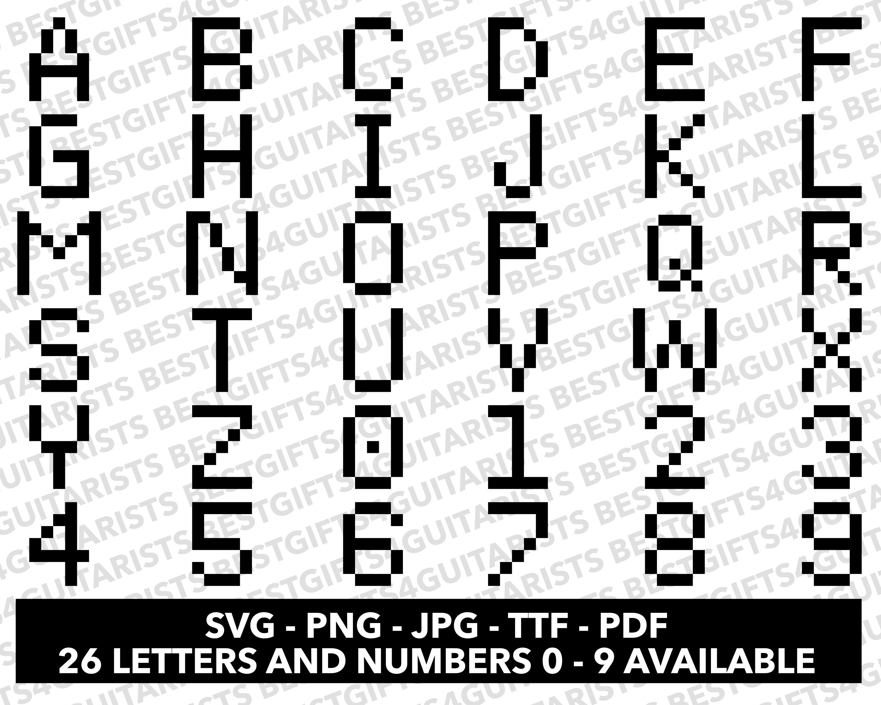 Pixel Basic Font SVG, Pixel Font for Cricut, Pixel Font SVG, PNG, Jpg ...