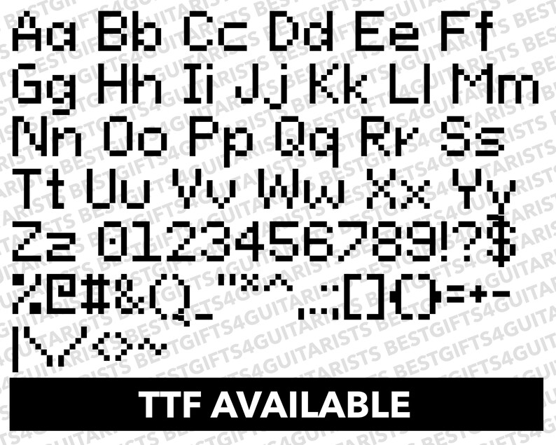 Pixel Basic Font SVG, Pixel Font for Cricut, Pixel Font SVG, PNG, Jpg ...