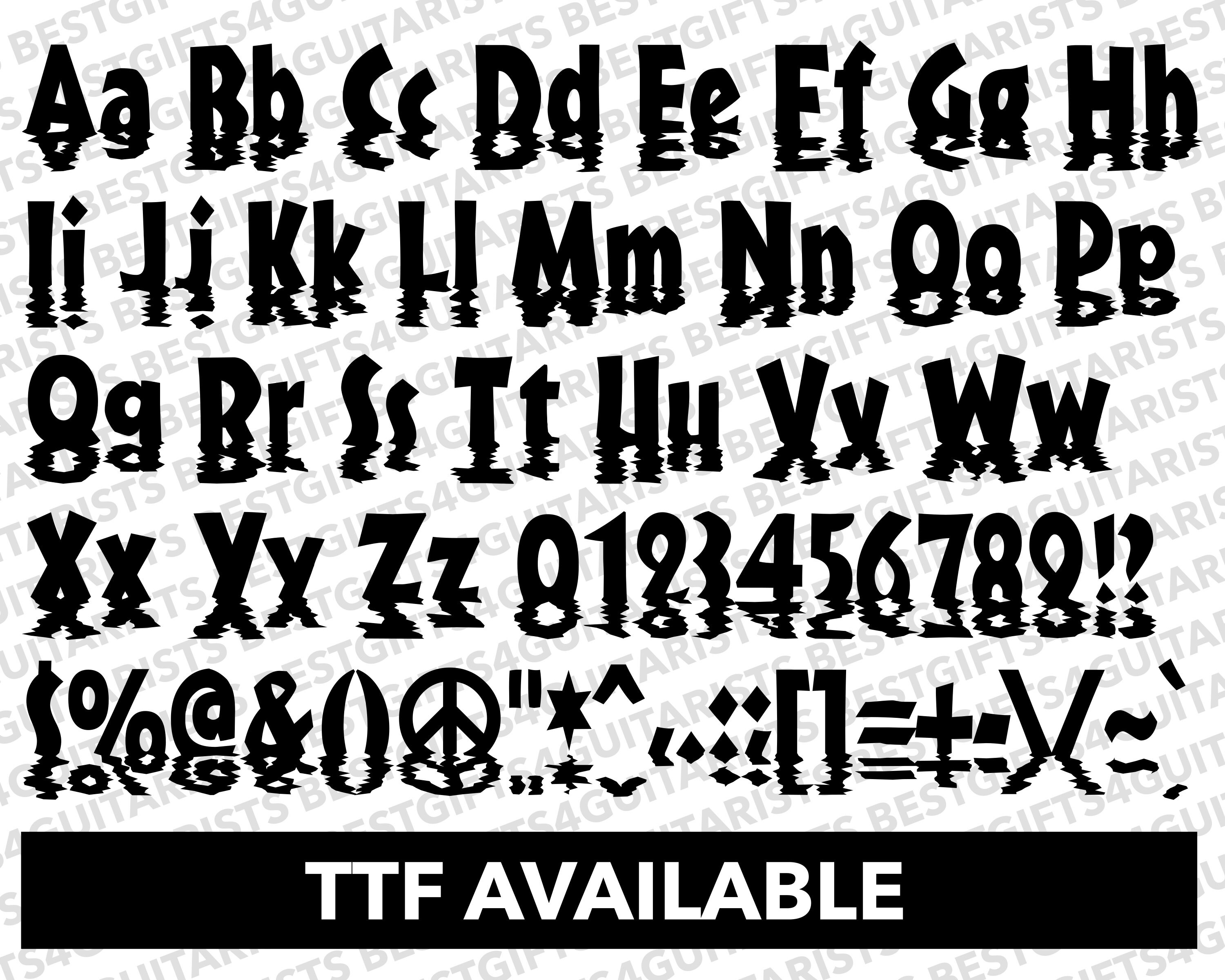 Water Font SVG, Water Reflection Font, Water Numbers SVG, PNG, Jpg, Ttf ...