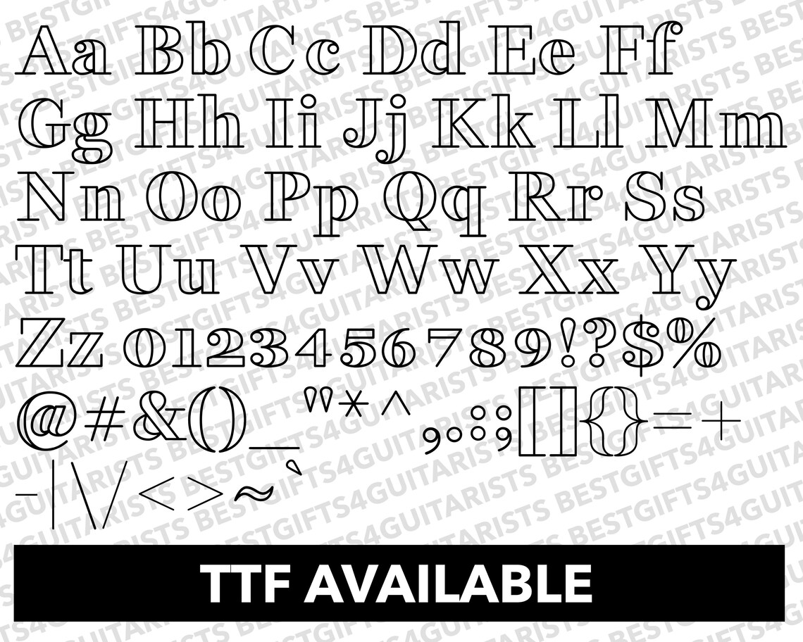 Outlined Font SVG, Outline Font for Cricut, Outline Font SVG, PNG, Jpg ...