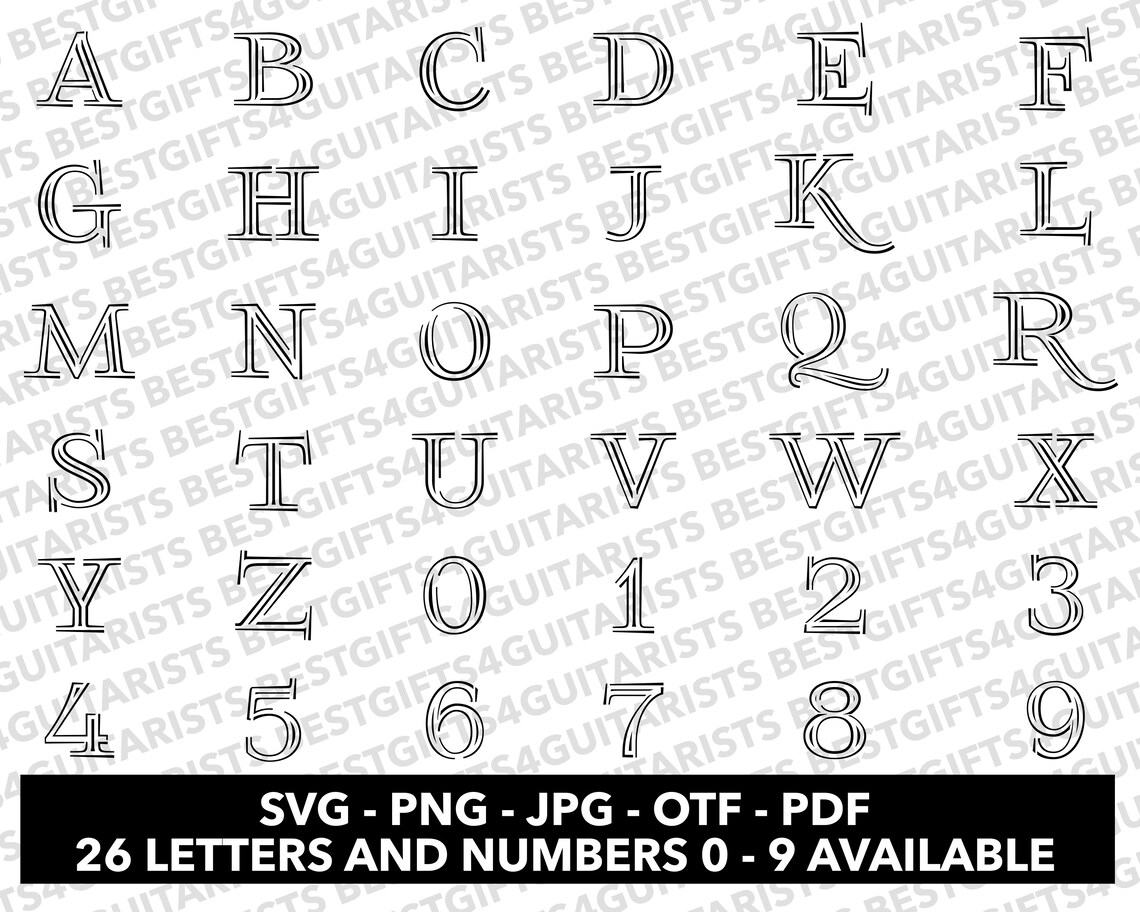 Line Serif Font SVG, Line Font for Cricut, Line Font SVG, PNG, Jpg, Otf ...