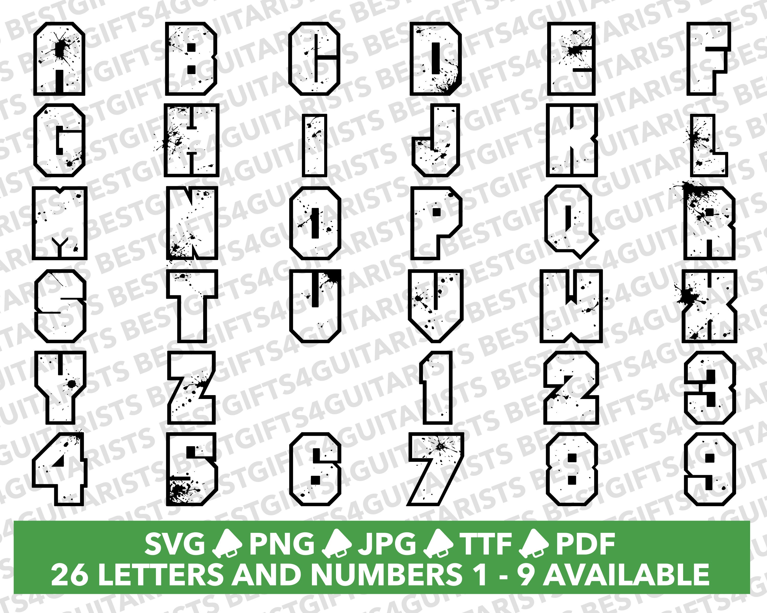 Varsity Font SVG, Distressed Varsity Font for Cricut, Varsity Font SVG ...