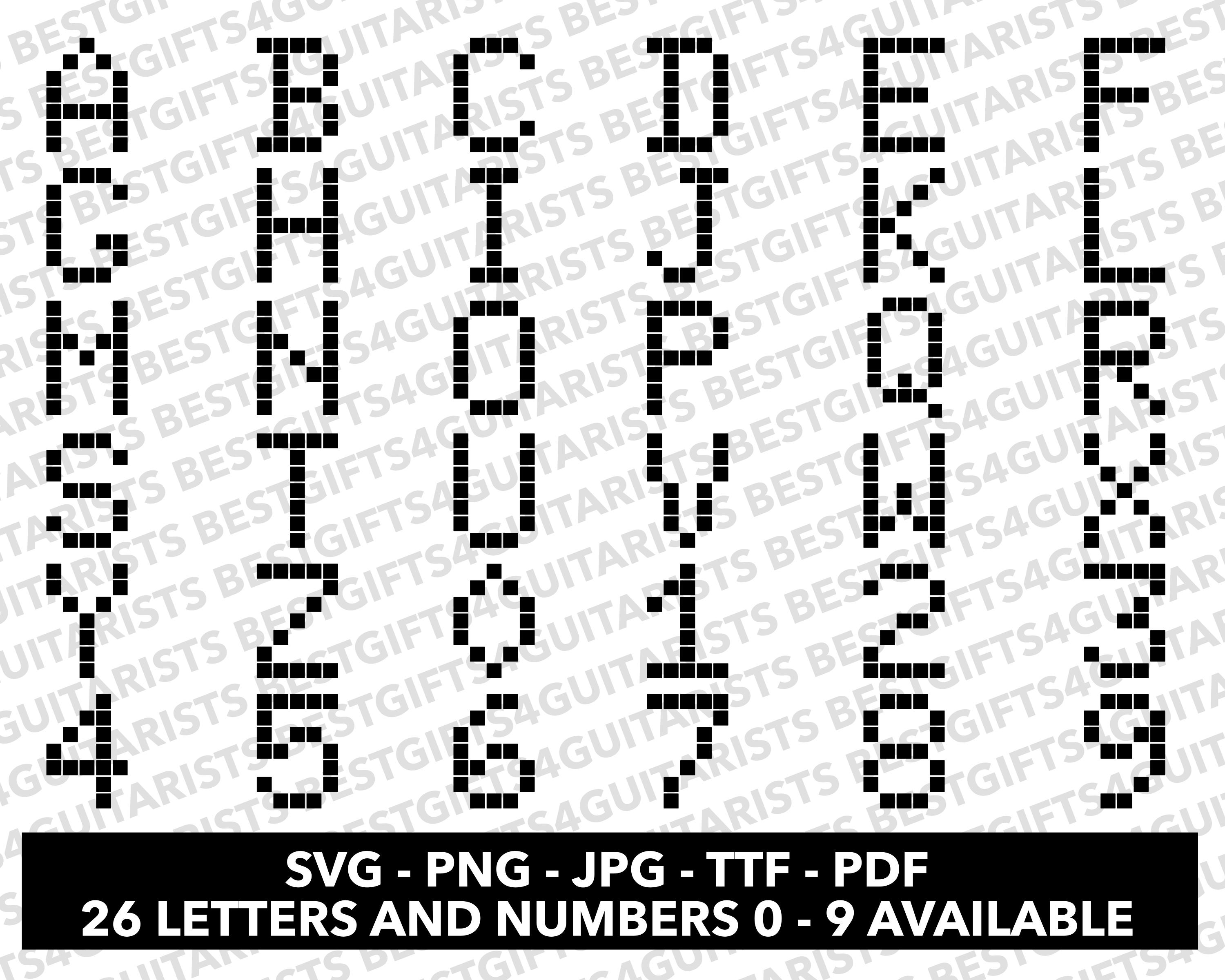 Gamer Font SVG, Pixel Font for Cricut, Pixel Font SVG, PNG, Jpg, Ttf ...