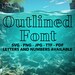 Outlined Font SVG, Outline Font for Cricut, Outline Font SVG, PNG, Jpg ...