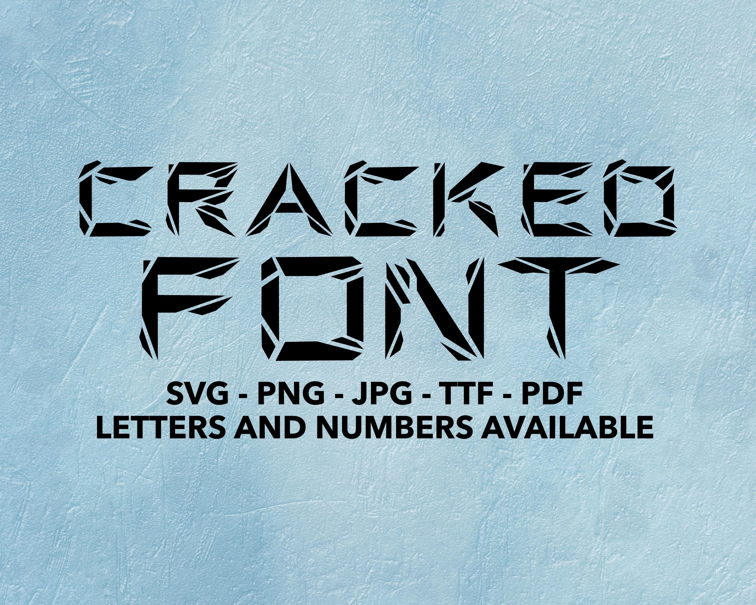 Cracked Font SVG, Cracked Font for Cricut, Mirror Font SVG, PNG, Jpg, Ttf, Pdf Glass Font for ...
