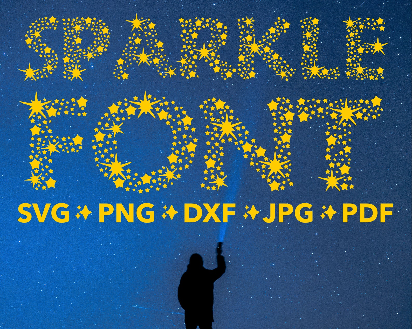 Sparkle Font SVG Sparkle Star Font PNG Star Font Clip Art Sparkle ...