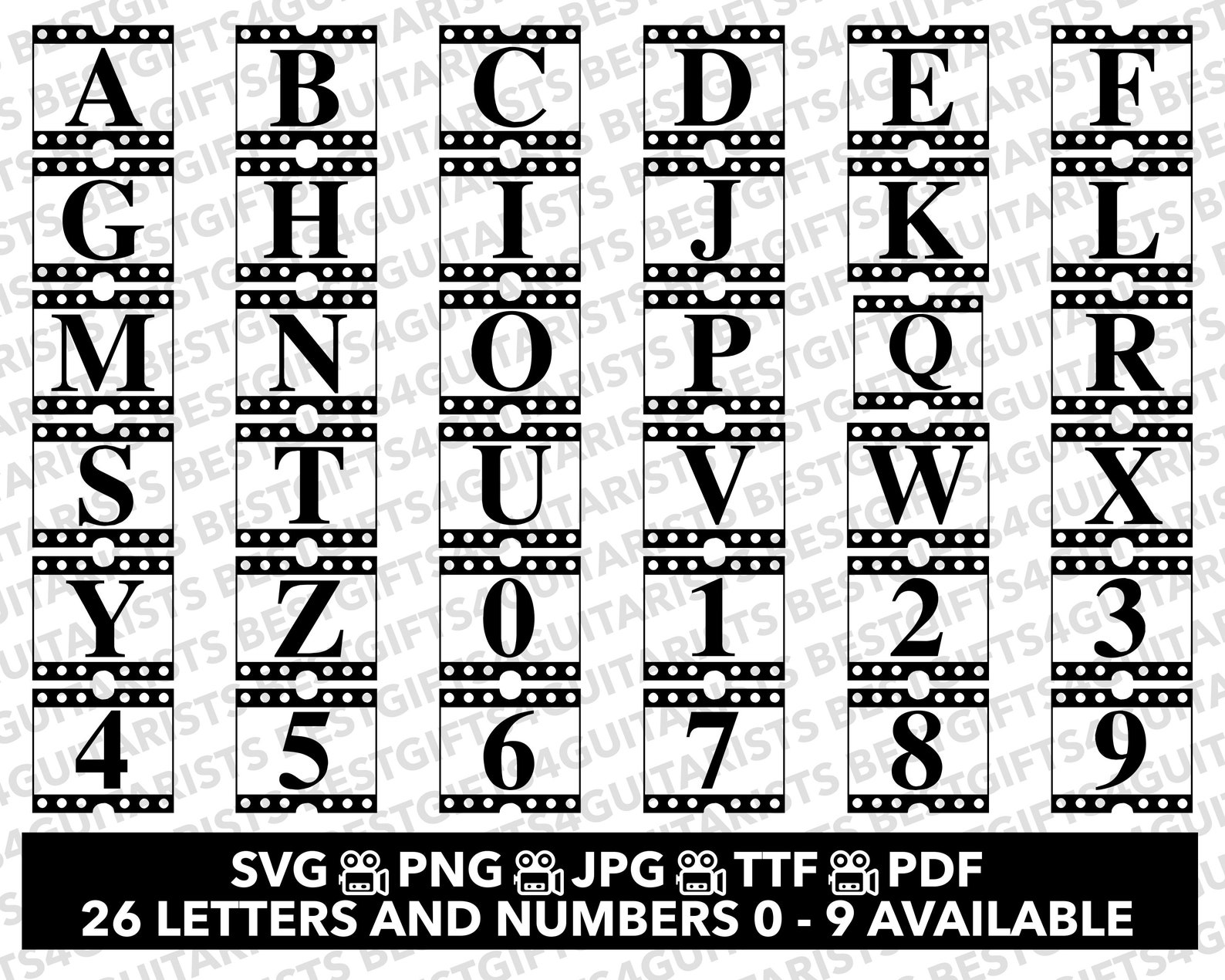 Movie Night Font SVG, Movie Font for Cricut, Movie Font SVG, PNG, Jpg ...