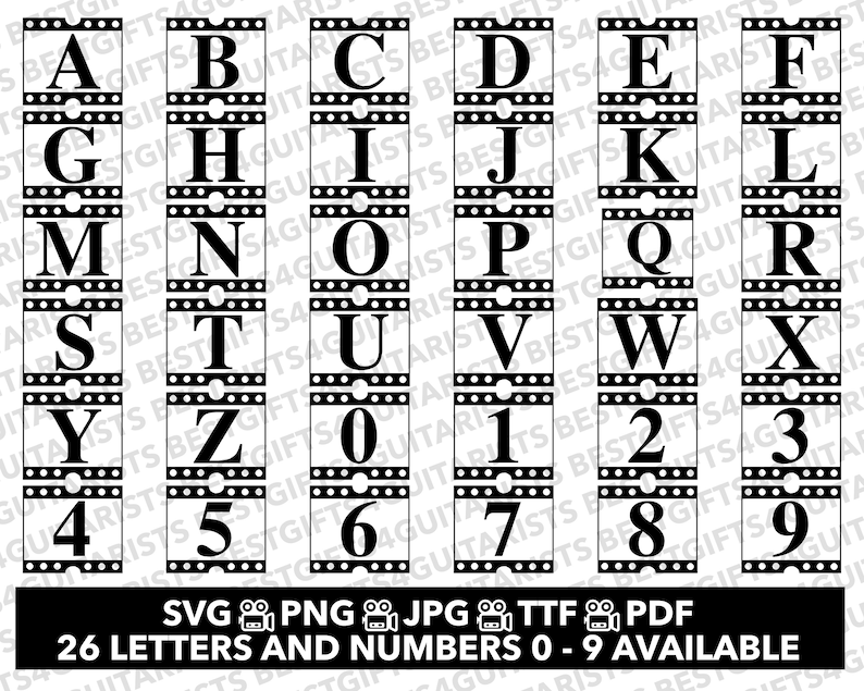 Movie Night Font SVG, Movie Font for Cricut, Movie Font SVG, PNG, Jpg ...