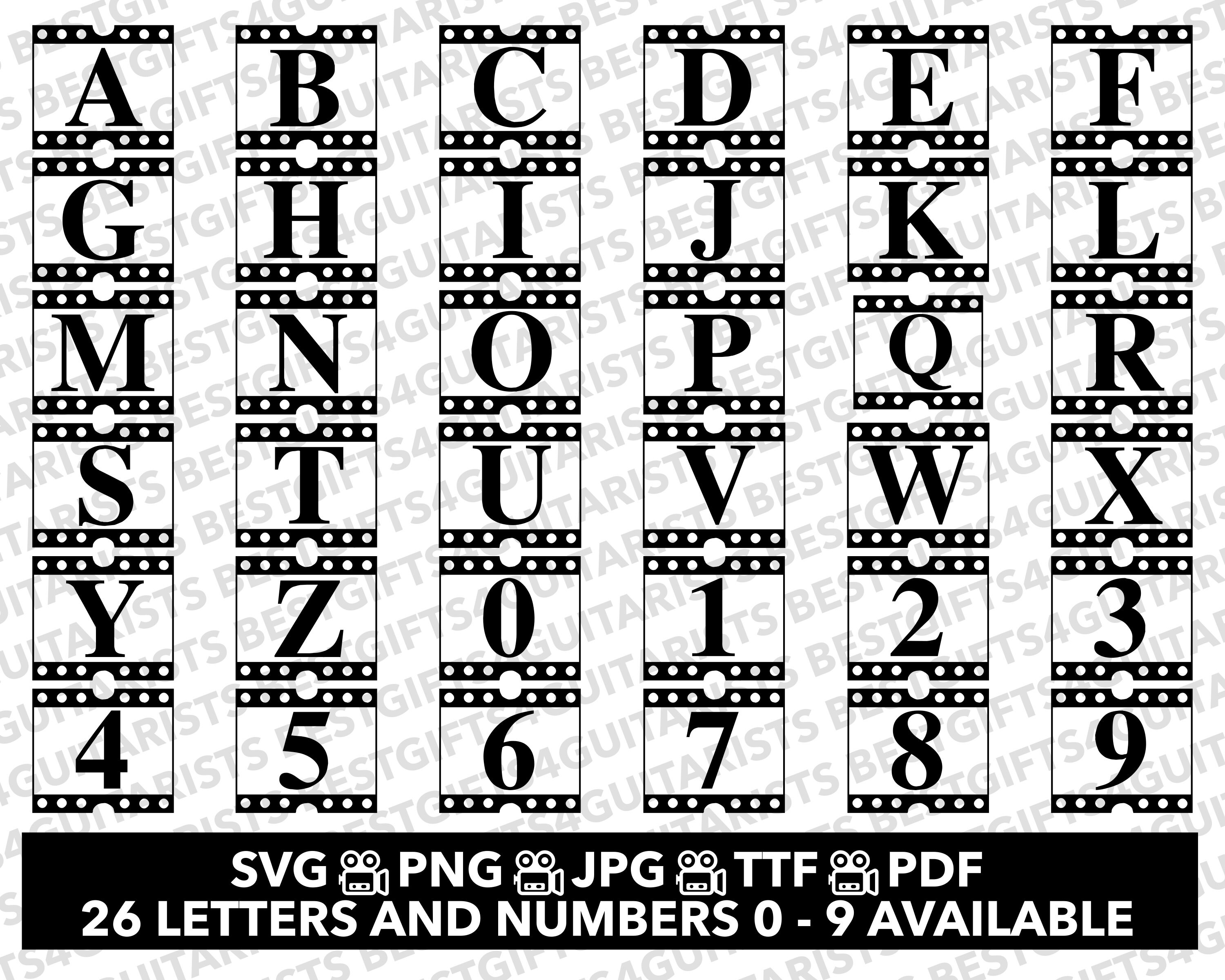 Movie Night Font SVG, Movie Font for Cricut, Movie Font SVG, PNG, Jpg ...