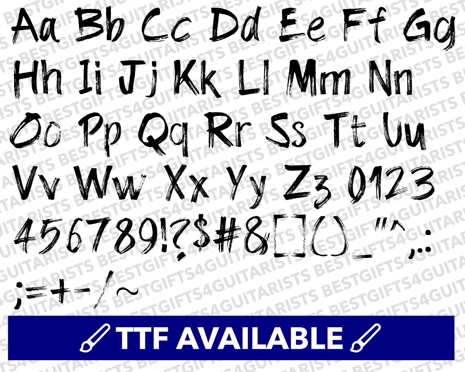 Distressed Brush Font SVG, Brush Font for Cricut, Brush Font SVG, PNG ...