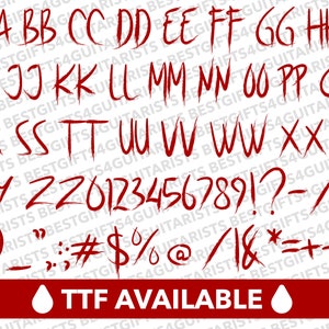 Blood Scratch Font SVG, Blood Font for Cricut, Blood Font SVG, PNG, Jpg ...