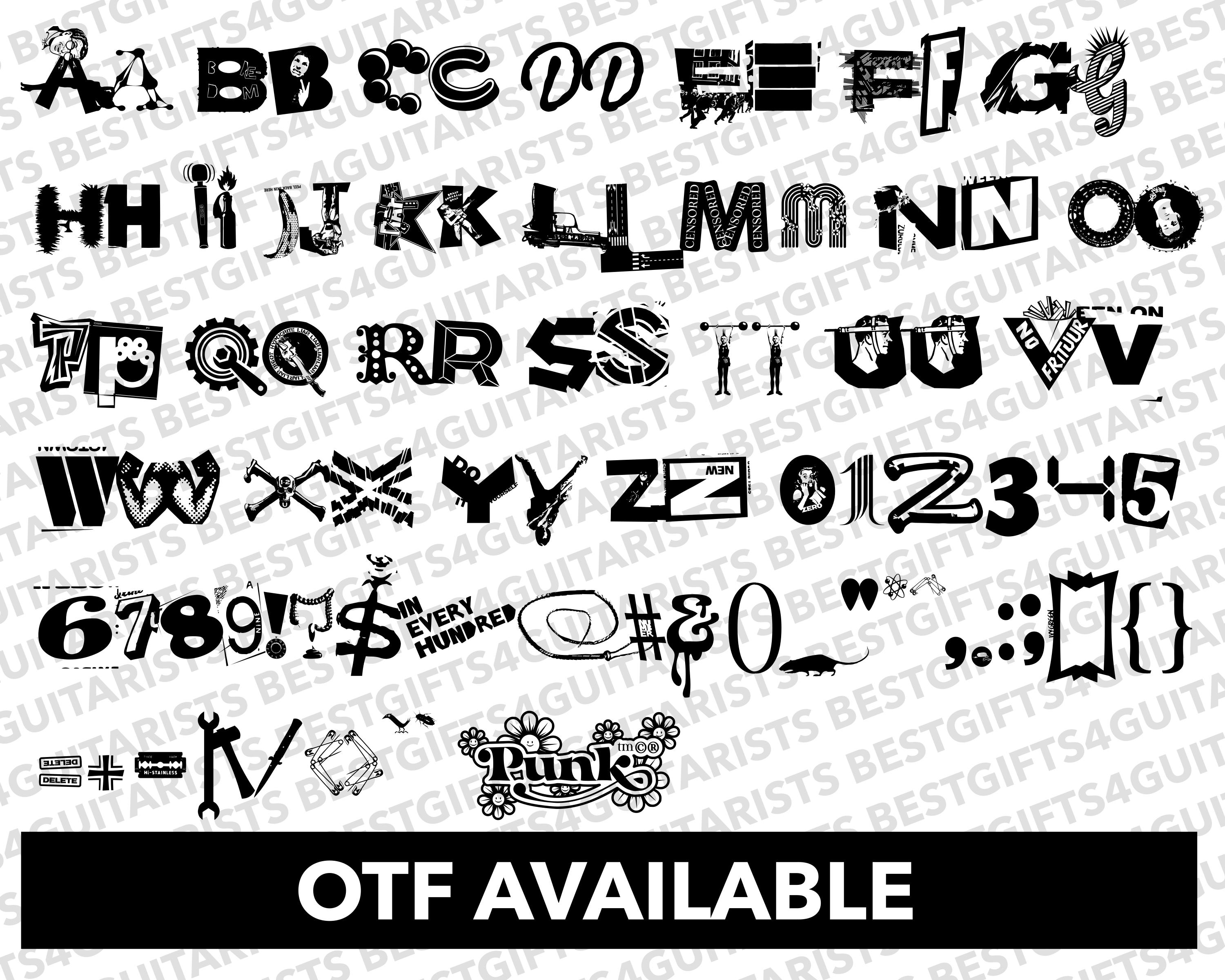 Punk Rock Font SVG, Distressed Font for Cricut, Distressed Font SVG ...