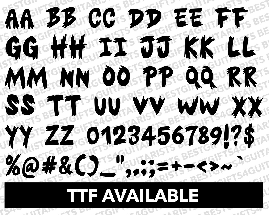 Scary Font SVG, Scary Font for Canva SVG, PNG, Jpg, Ttf, Dxf, Pdf Scary ...