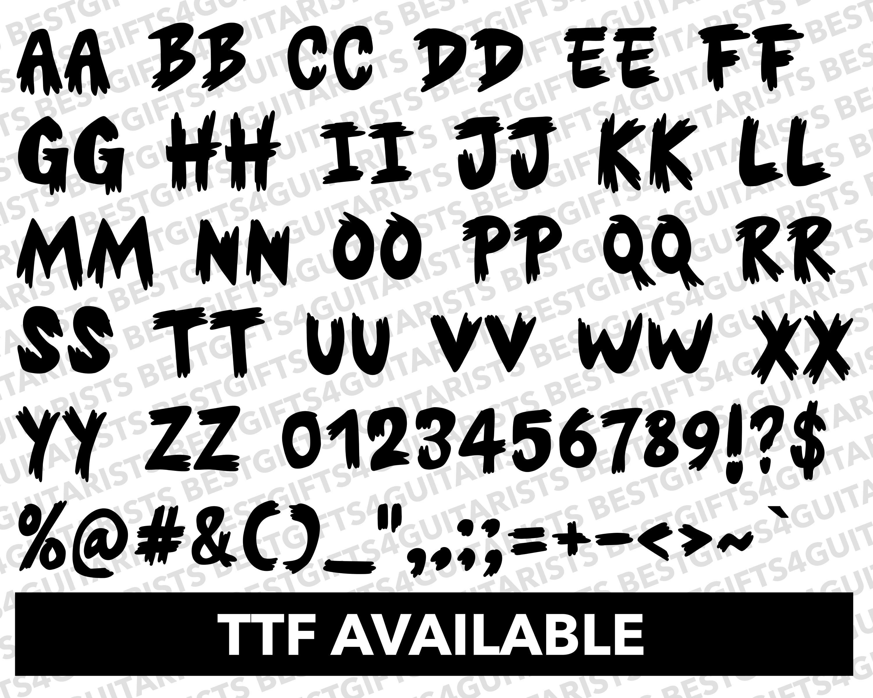 Scary Font SVG, Scary Font for Canva SVG, PNG, Jpg, Ttf, Dxf, Pdf Scary ...