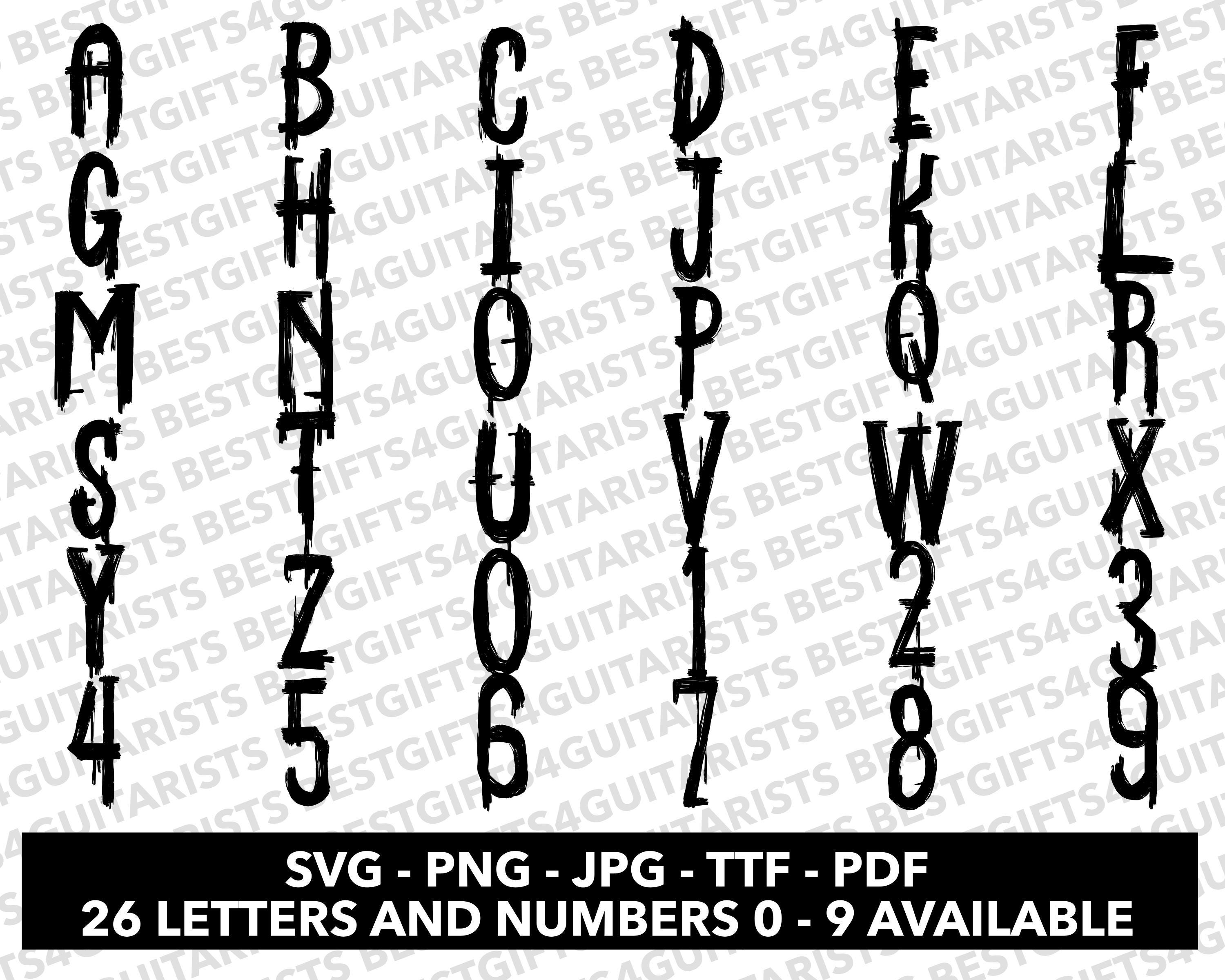 Horror Curse Font SVG, Horror Font, Distressed Letters Svg, Png, Jpg ...