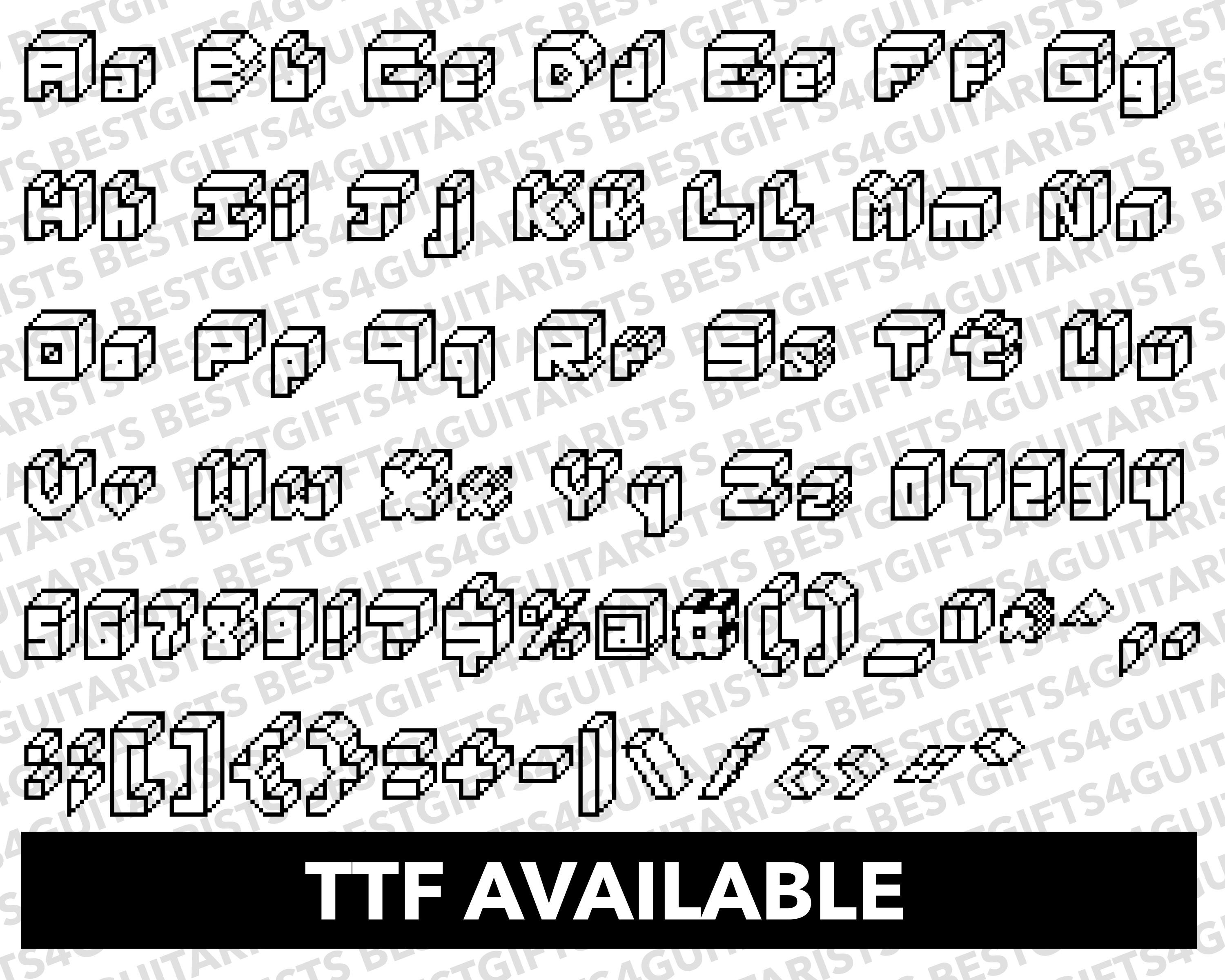 3D Pixel Font SVG, Pixel Font for Canva, Pixel Font SVG, PNG, Jpg, Ttf ...