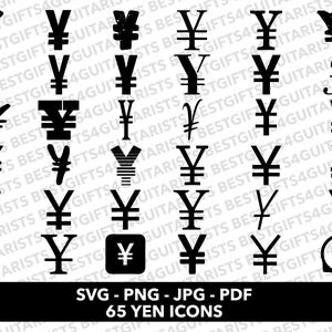 Yen Icons SVG, Yen Icons for Cricut, Yen Logo SVG, PNG, Jpg, Pdf Yen ...
