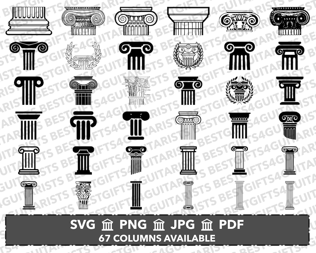 Column SVG, Greek Column SVG, Column Alphapack Svg, Png, Jpg, Pdf ...