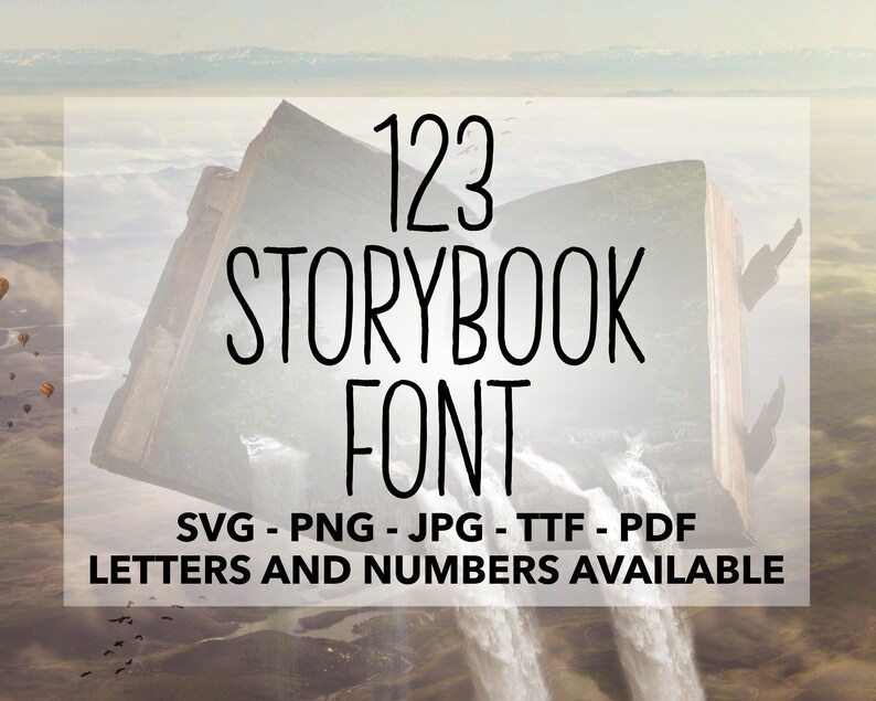 123 Storybook Font, Storybook Font for Cricut, Storybook Font SVG, PNG ...