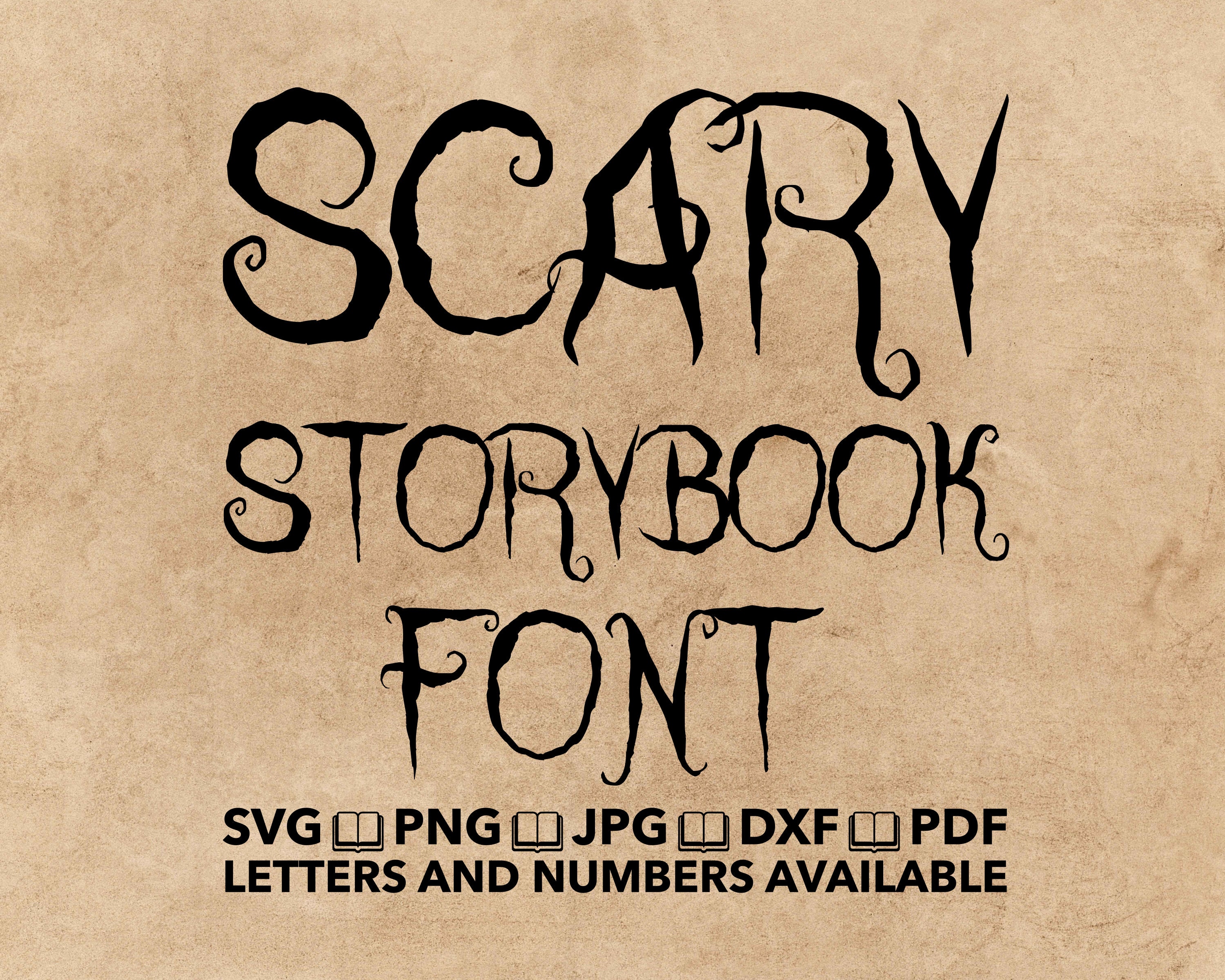 Scary Storybook Font SVG, Scary Storybook Letters Svg, Png, Jpg, Dxf ...