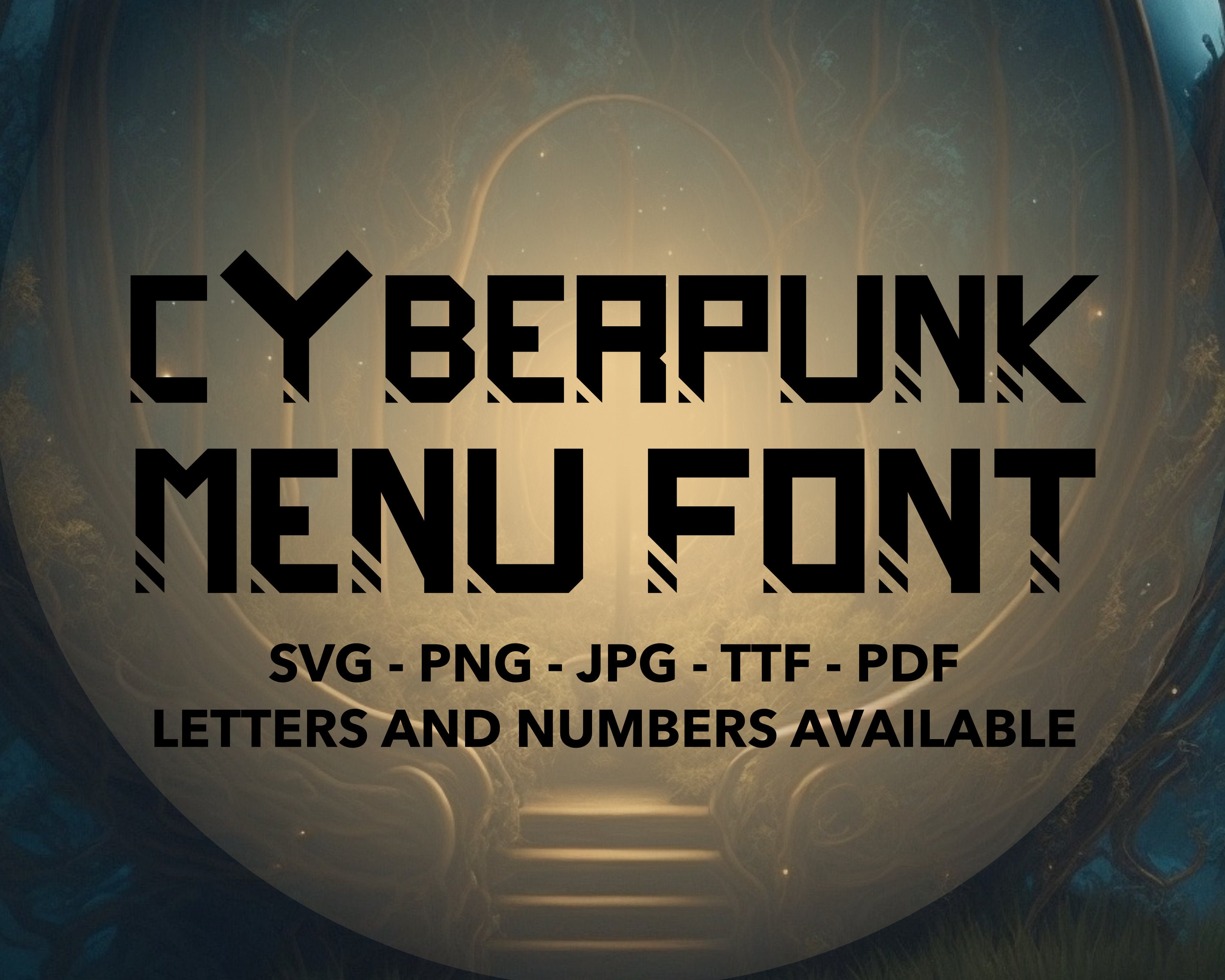 Cyberpunk Menu Font SVG, Cyberpunk Font for Cricut, Cyberpunk Font SVG ...