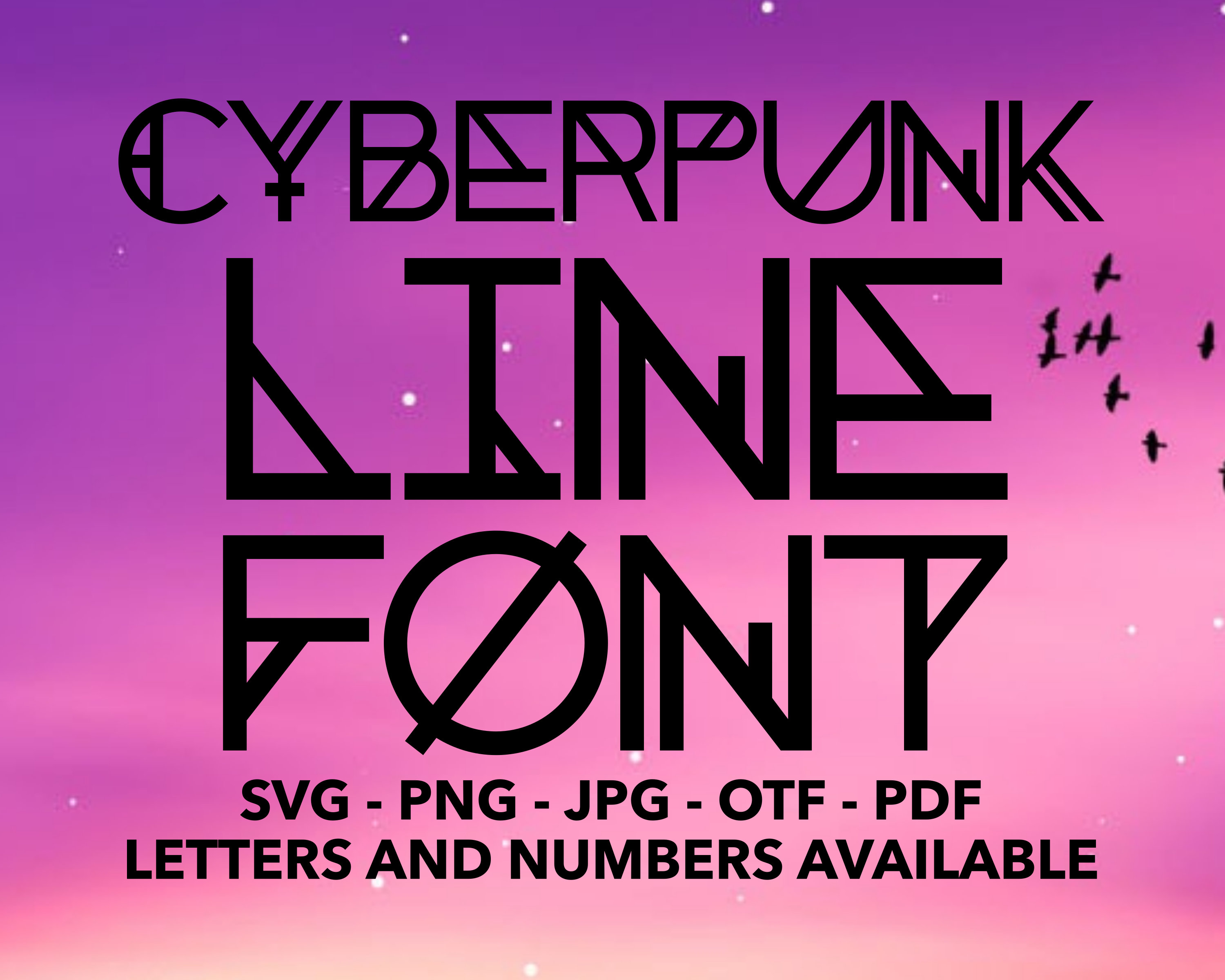Cyberpunk Line Font SVG, Cyberpunk Font for Cricut, Cyberpunk Font SVG ...